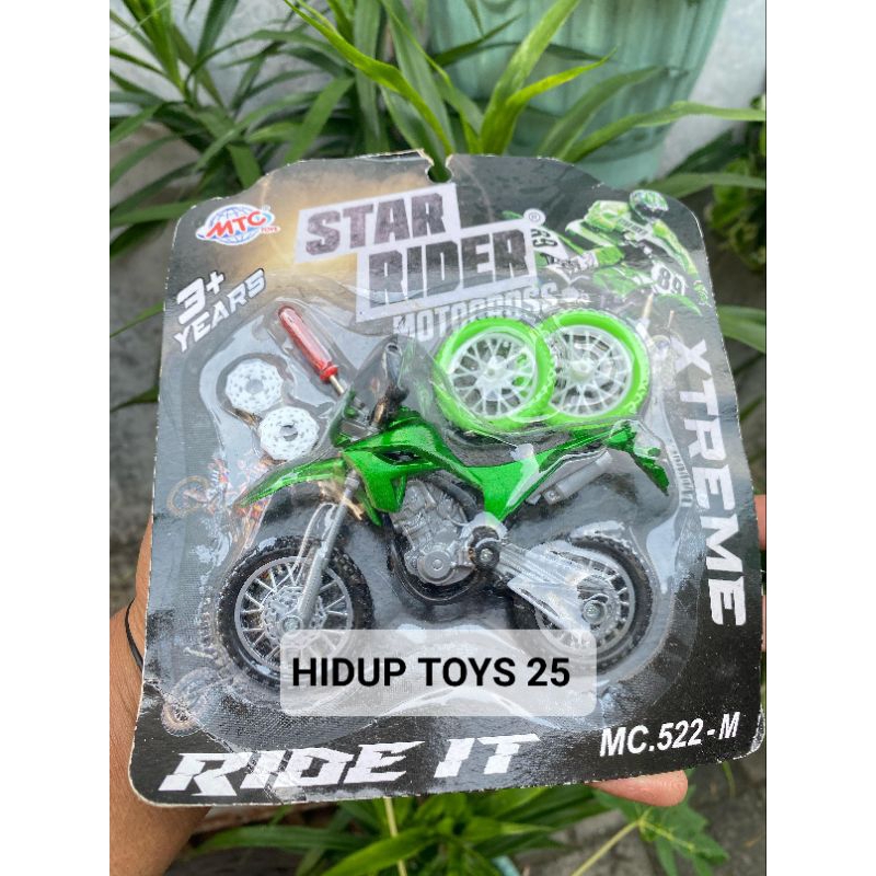 Jual Mainan Motor Cross Metalic / Motor Trail 522 Metalic | Shopee ...