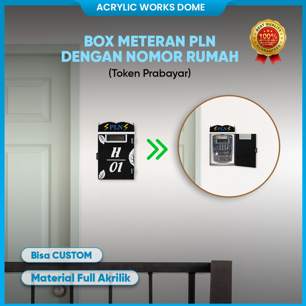 Jual Box Meteran Listrik KM-04 Akrilik Dengan Nomor Rumah | Shopee ...