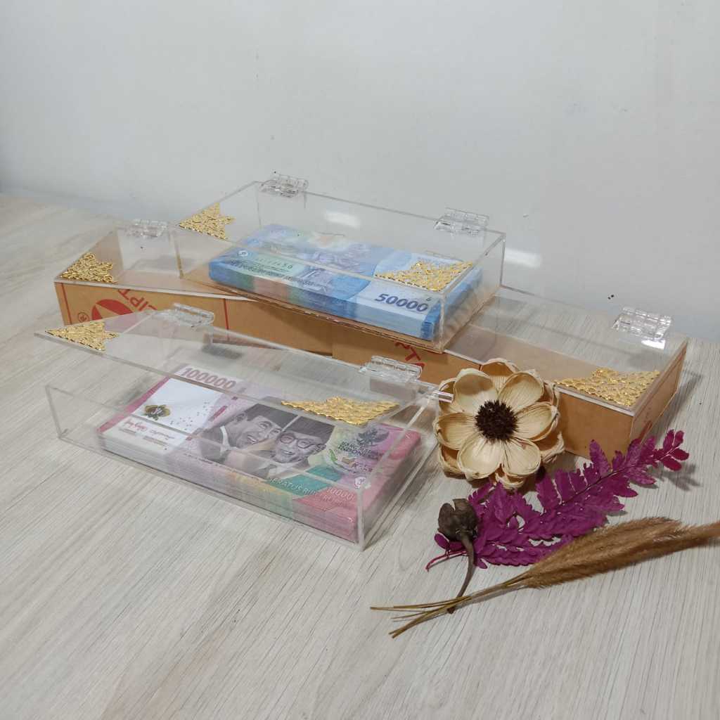 Jual Box Uang Mahar Pernikahan Bahan Akrilik Box Organizer | Shopee ...