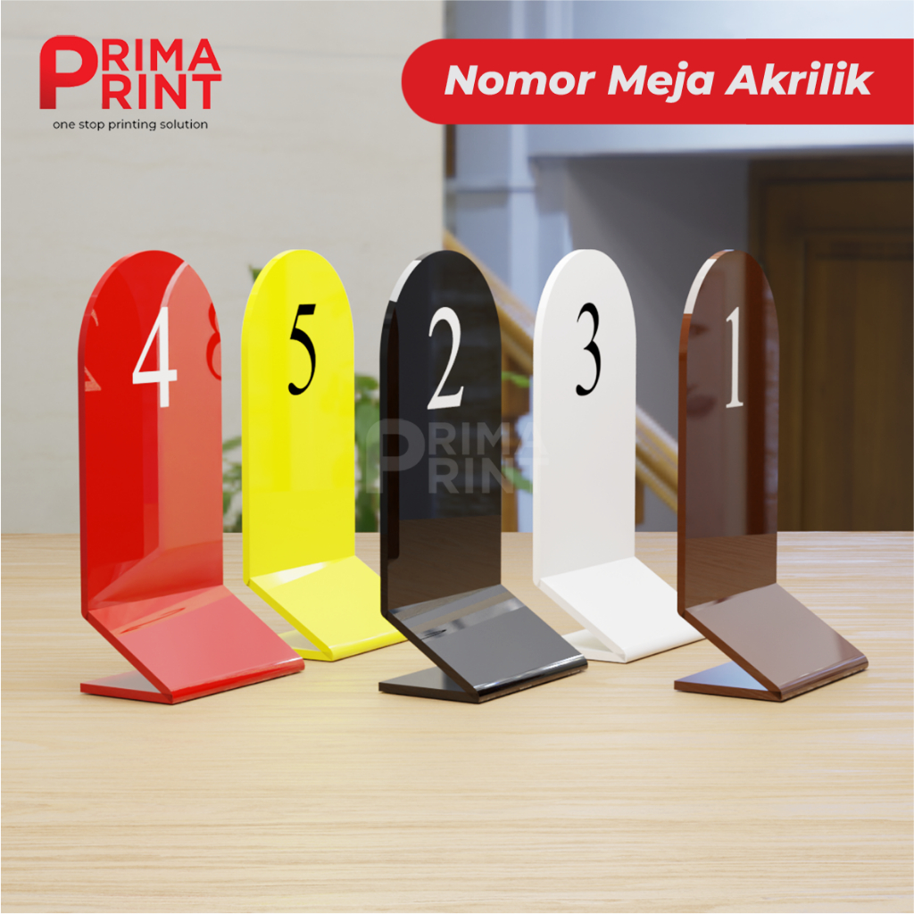 Jual Nomor Meja Akrilik / Nomor Meja Cafe / Stand Nomor Meja Bending ...