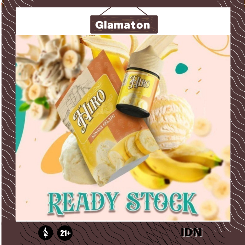 Jual HIRO V3 BANANA GELATO NEW LIQUID CREAMY EDITION FREEBASE HIRO ...