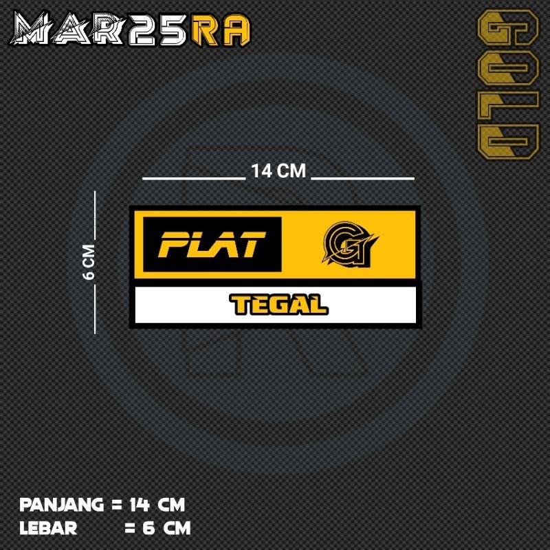 Jual STIKER PLAT G TEGAL | MAR25RA JTG | Shopee Indonesia