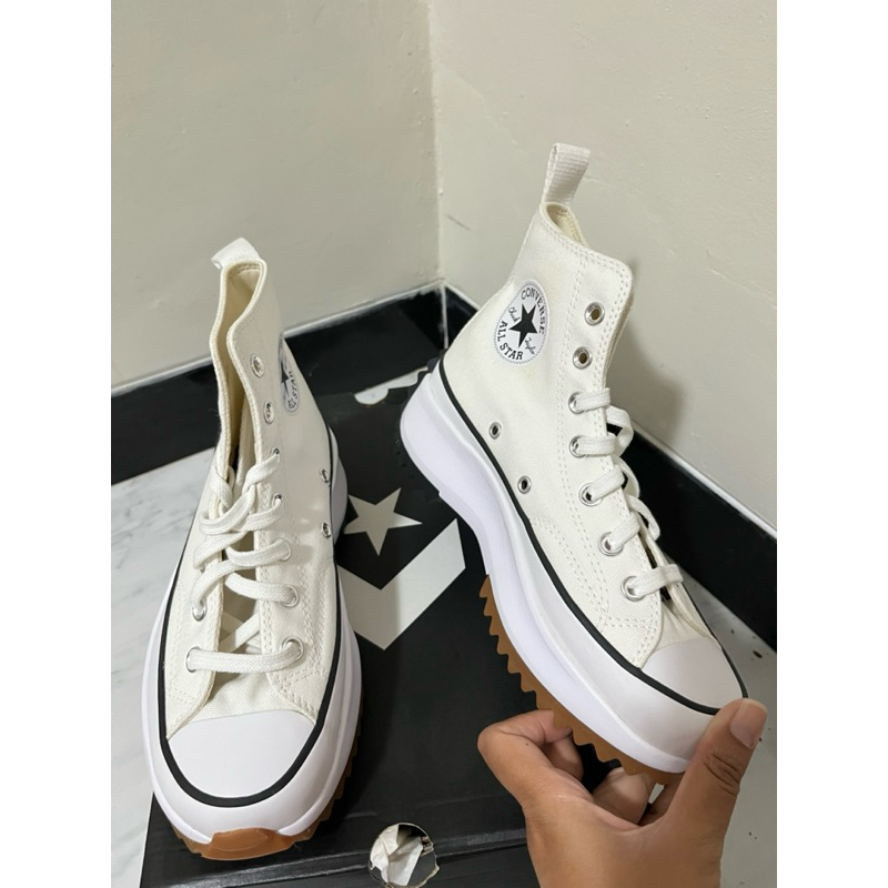 Jual Sepatu Converse Run Star Hike Canvas putih high insole tebal sale ...