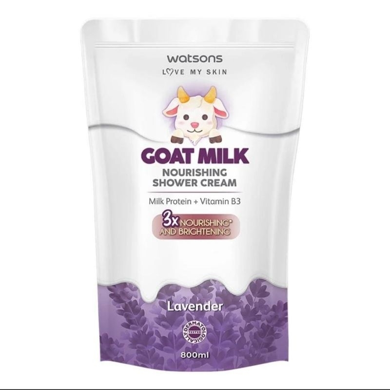 Jual watsons goat milk nourishing shower cream reffill 800ml ALL varian ...