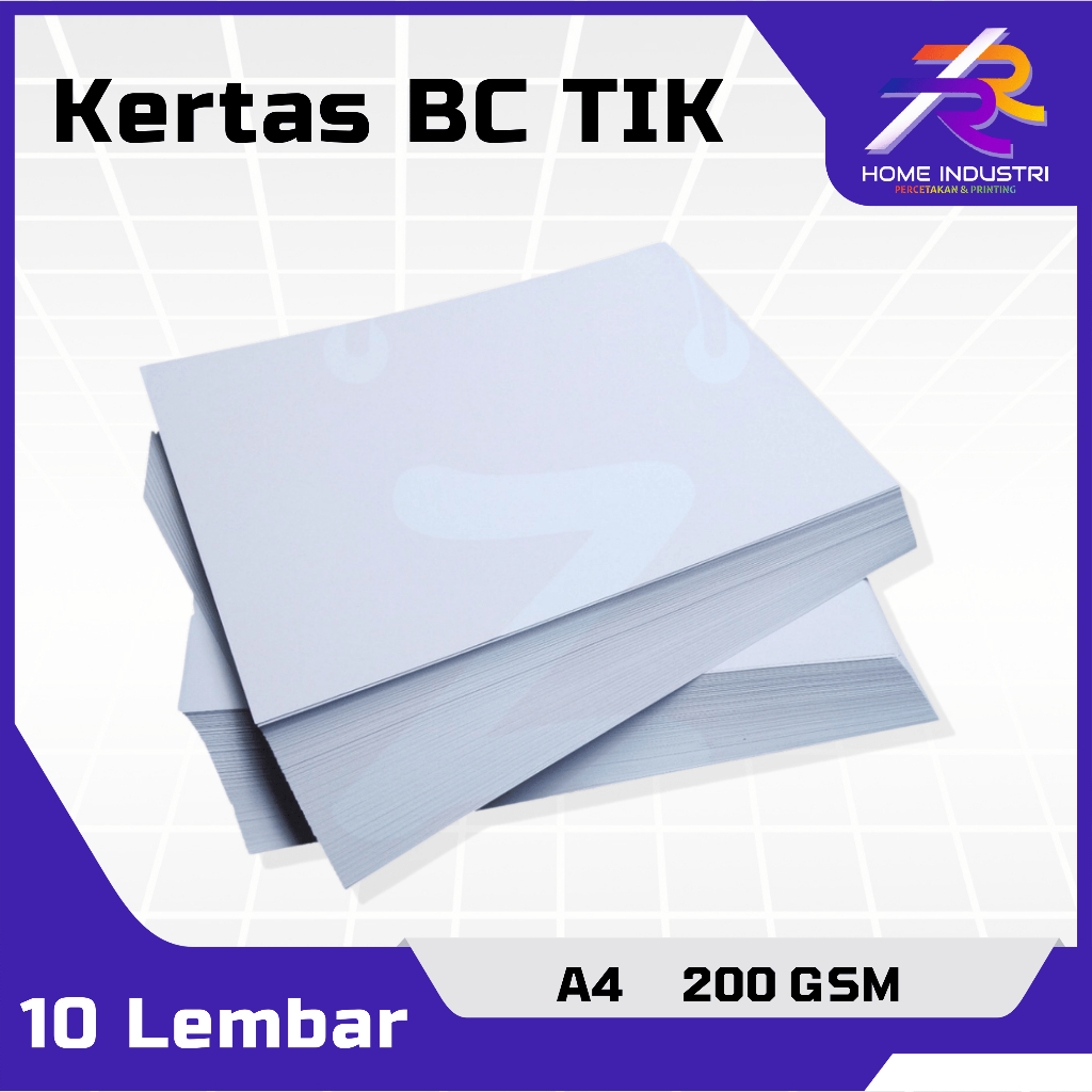 Jual Kertas Kartu TIK 200 gsm A4 isi 10 lembar - Kertas HVS Tebal ...