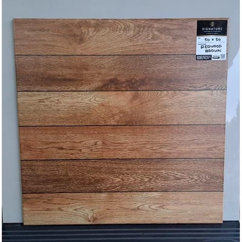 Jual KERAMIK 50X50 REDWOOD BROWN | MATT | MULIA TILES | Shopee Indonesia