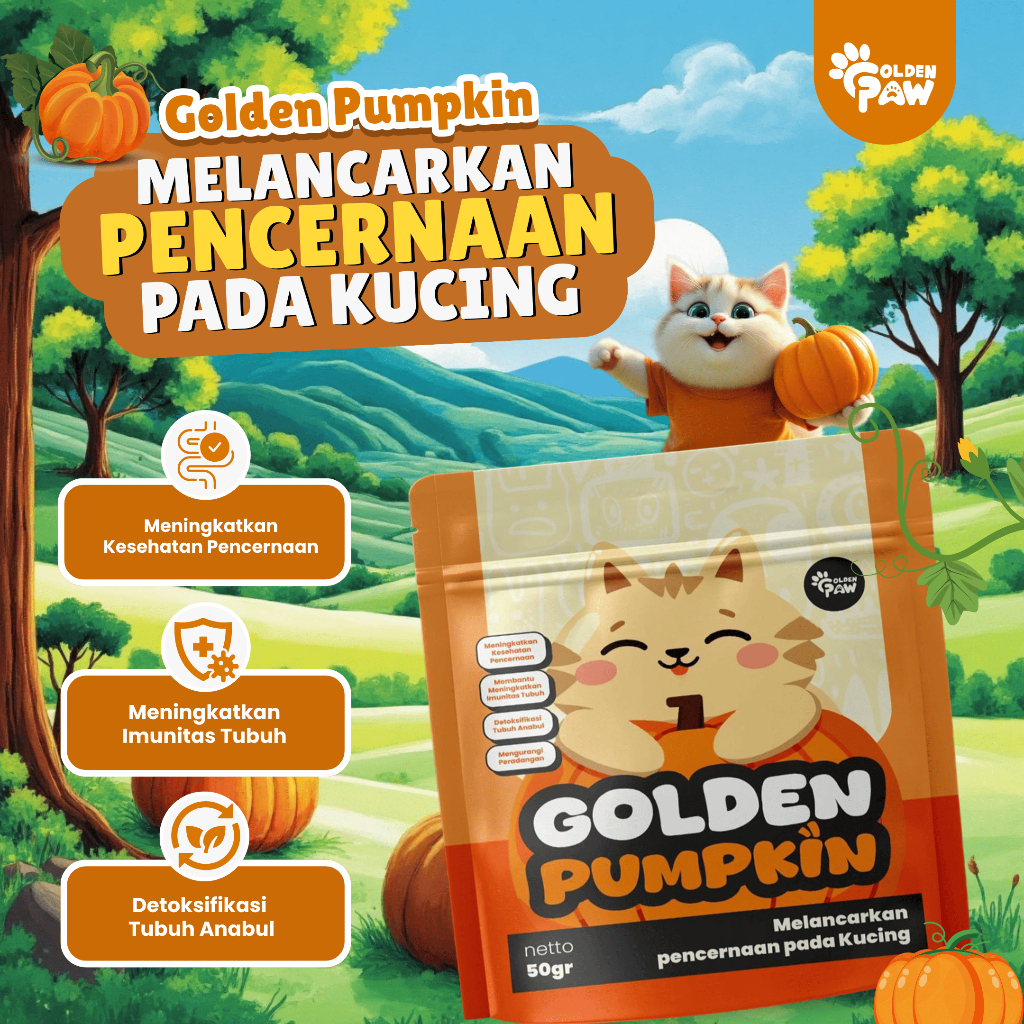 Jual Golden Paw - Golden Pumpkin 50 Gr Campuran Alami Labu Emas untuk ...