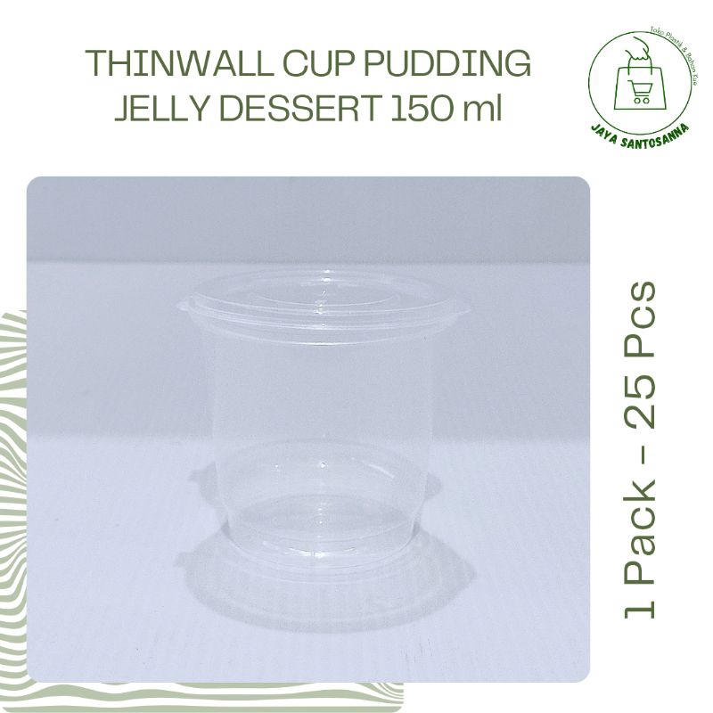 Jual Thinwall Cup Pudding | Jelly Dessert 150ml | 1 Pack 25 Pcs | Shopee Indonesia