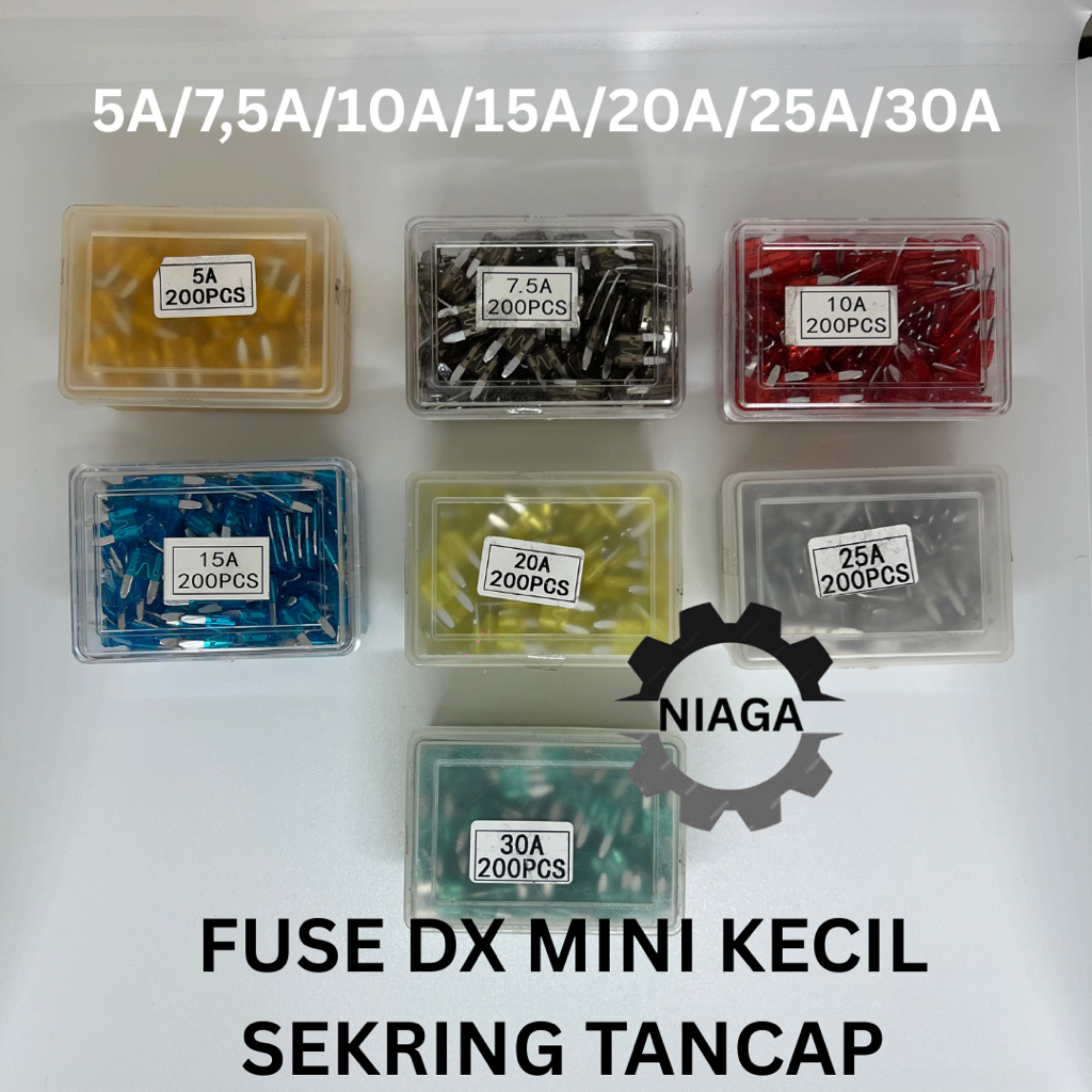 Jual FUSE DX MINI KECIL SEKERING SEKRING TANCAP MINI 5A/7,5A/10A/15A/20A/25A/30A | Shopee Indonesia