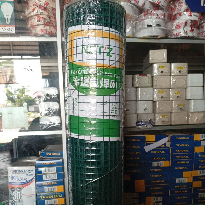 Jual kawat loket 1/2" hijau 1 roll | Shopee Indonesia