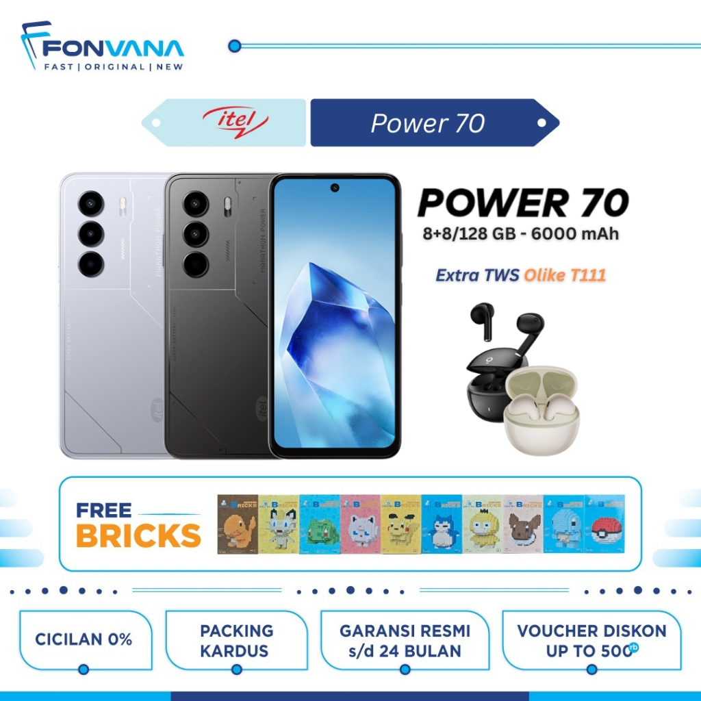 Jual itel Power 70 8+8/128GB Helio G50 Ultimate 6.67" HD+ 6000 mAh ...