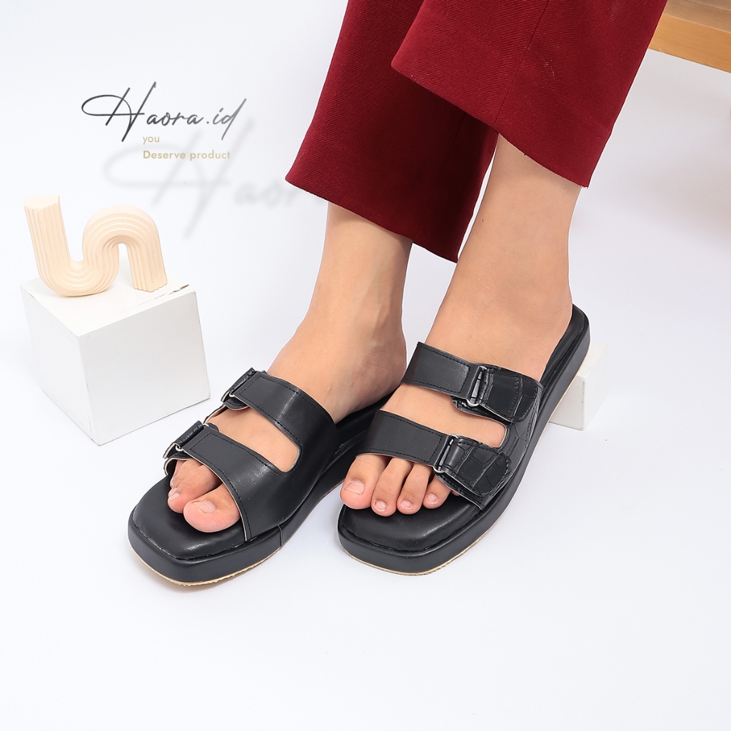 Jual Haora Sandal Wanita Korea Empuk Sandal Puffy Biity Plaform HS02 ...
