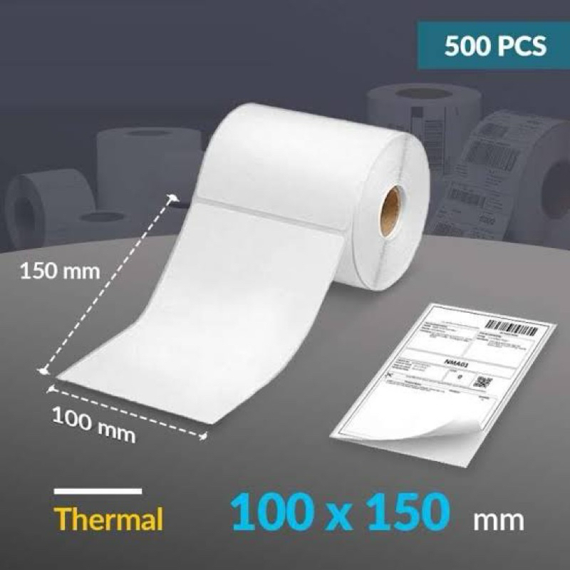 Jual Kertas Thermal Label Sticker Barcode 100x150 500lembar | Shopee Indonesia