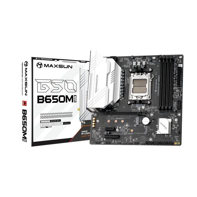 Jual MOTHERBOARD MAXSUN Terminator B650M WIFI6 (AM5, AMD B650, DDR5, USB3.2 Type-C, SATA3 ...