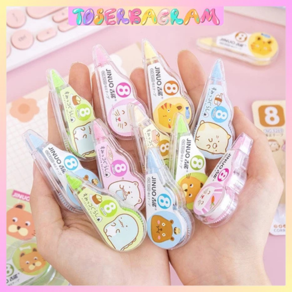 Jual Correction Tape Estetik / Tip Ex Kertas / Stiker Tarik Putih ...