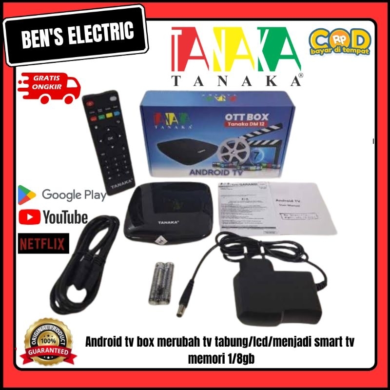 Jual Tanaka android tv box 1GB+8GB (merubah tv tabung/lcd menjadi smart ...