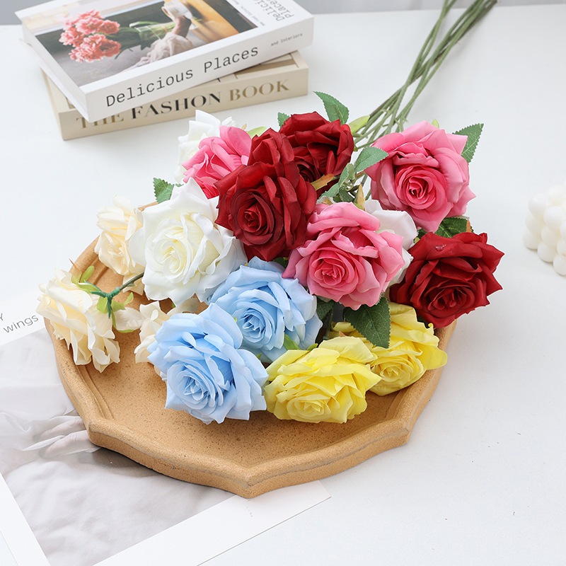 Jual BUKET BUNGA MAWAR 3 CABANG/Bunga Hias Mawar/Artificial Flower ...