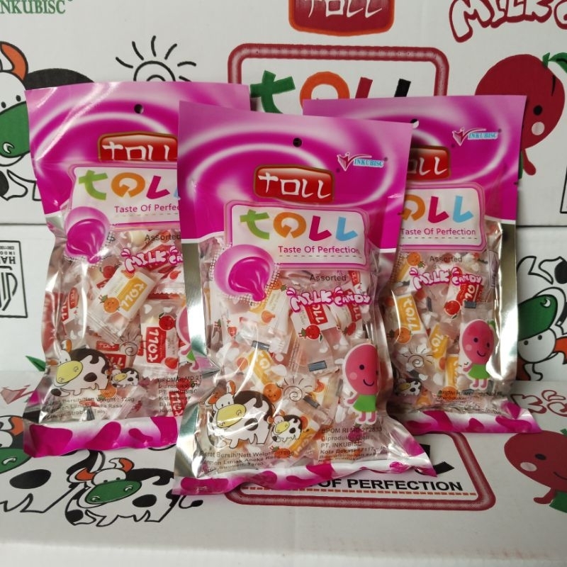 Jual Permen TOLL Milk Candy 120gr isi 30pcs / Toll Milk Candy Permen ...