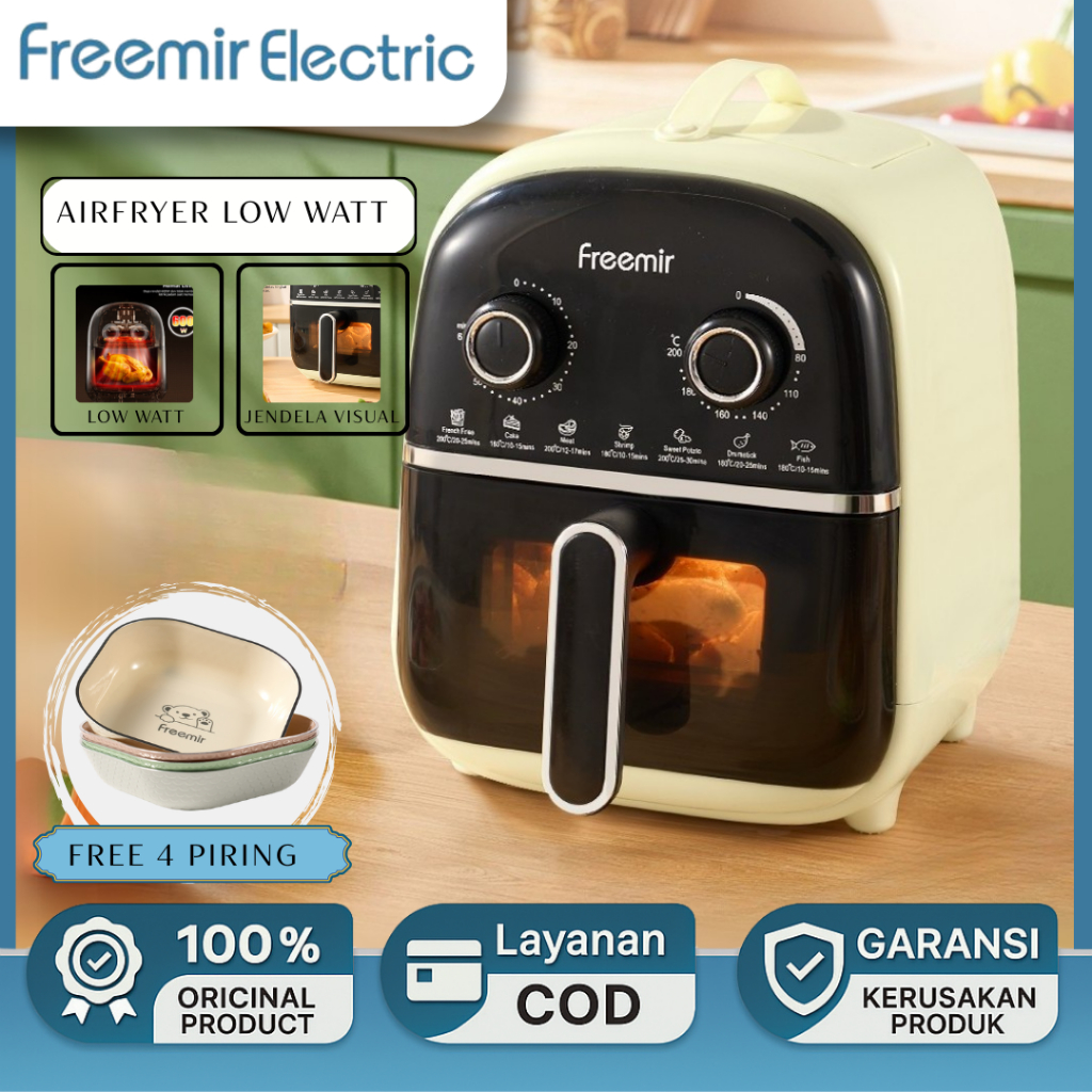 Jual 𝙁𝙍𝙀𝙀 𝙋𝙞𝙧𝙞𝙣𝙜 𝙛𝙧𝙚𝙚𝙢𝙞𝙧 Air Fryer Low Watt Multifungsi 4L 600W ...