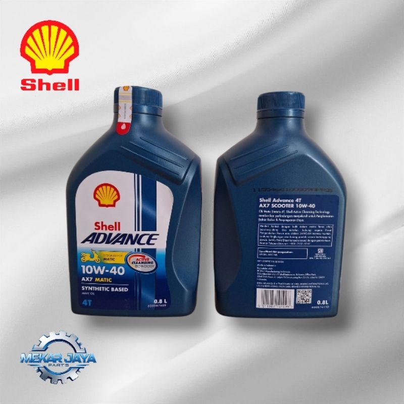 Jual OLI SHELL ADVANCE MATIC AX7 10W-40 0.8L 800ML PERBOTOL | Shopee ...