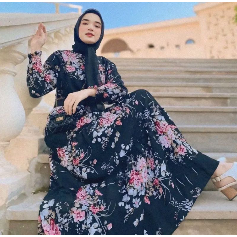 Jual Gamis Sakura Viral Gamis Jumbo Gamis Motif Bunga | Shopee Indonesia