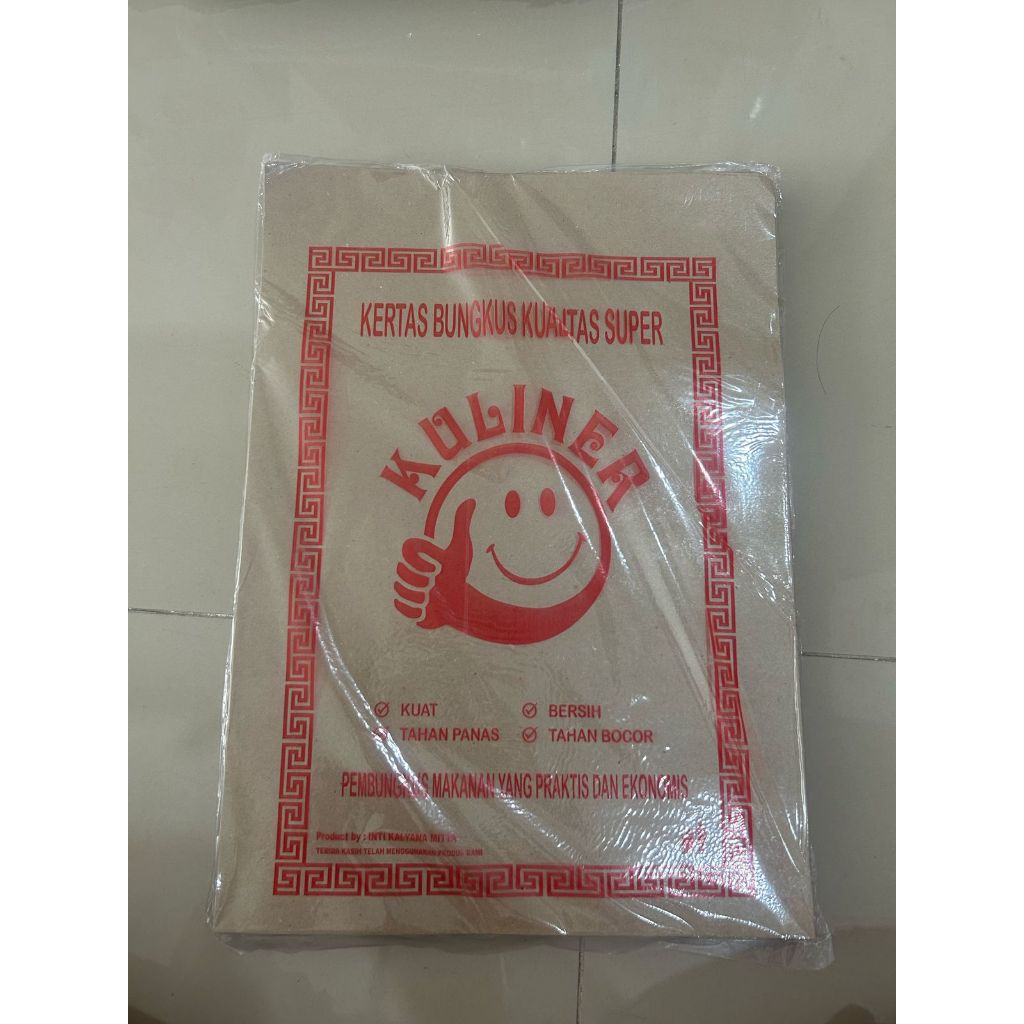Jual [ ISI 100L ] Kertas Bungkus Kualitas Super merk KULINER MERAH ...