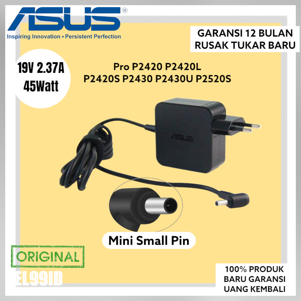 Jual Adaptor original Charger Asus Pro P2420 P2420L P2420S P2430 P2430U ...