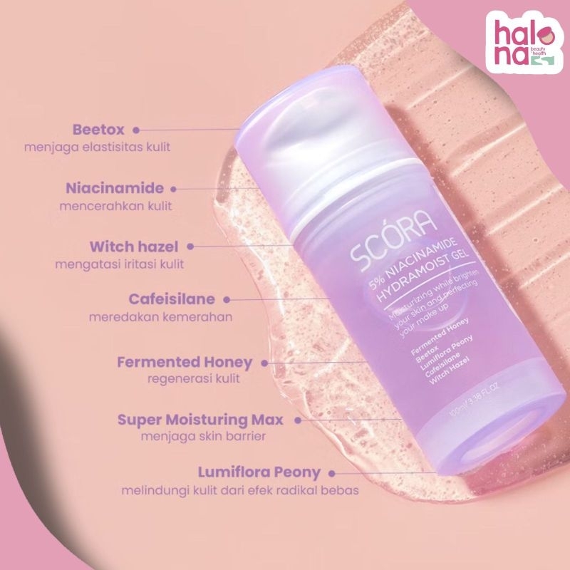 Jual HALONA - Scora 5% Niacinamide Hydramoist Gel 100 ml | Shopee Indonesia