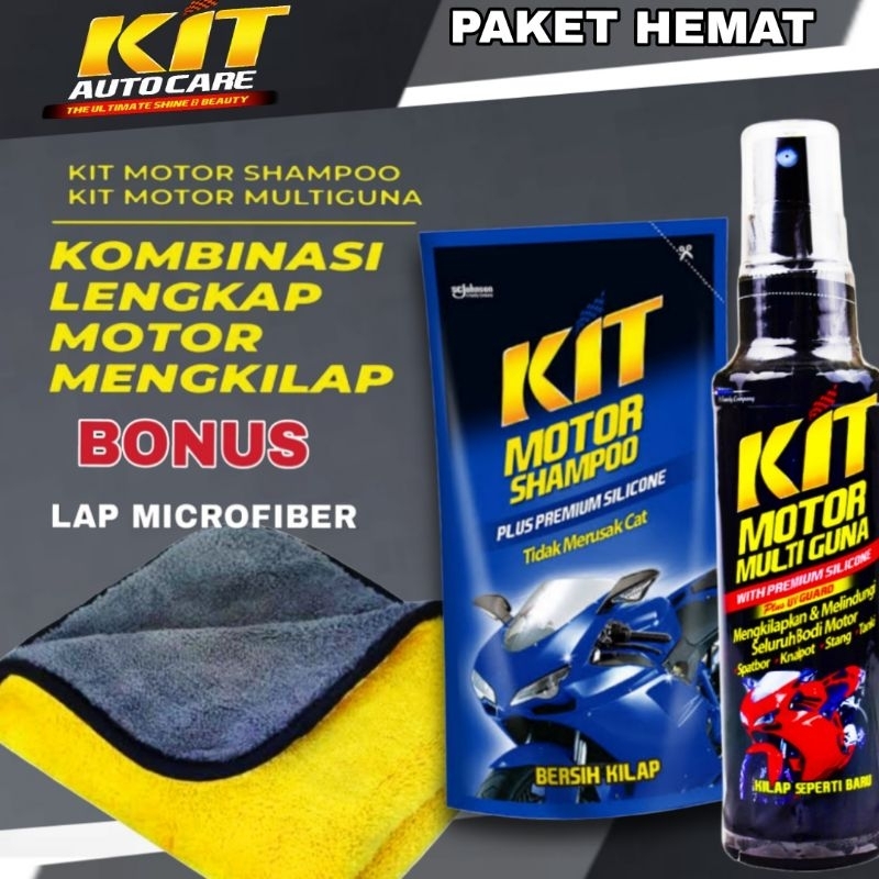 Jual PAKET Kit Motor Multiguna Spray 100 ml + Kit Motor Shampoo 200ml ...