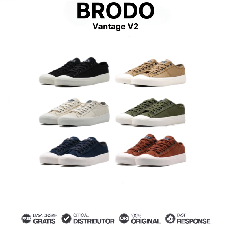 Jual Brodo - Sepatu Vantage Vtg V2 Low Sneakers Casual Unisex Wanita ...