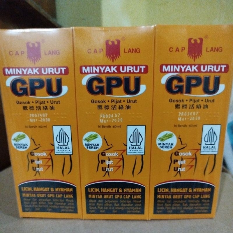 Jual GPU Minyak Urut 60ml 1slop isi 12pcs | Shopee Indonesia