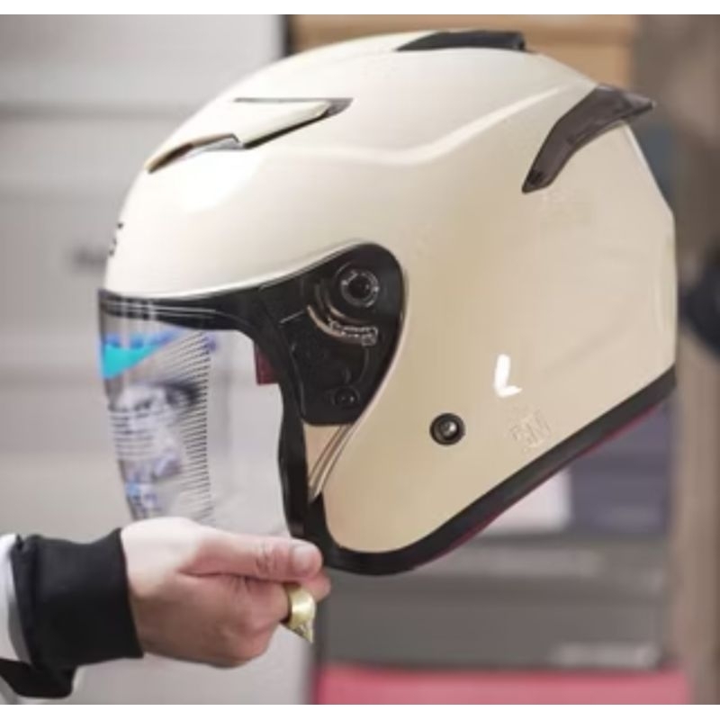 Jual HELM MDS VOLTUS CREAM PULL WARNA ORIGINAL | Shopee Indonesia