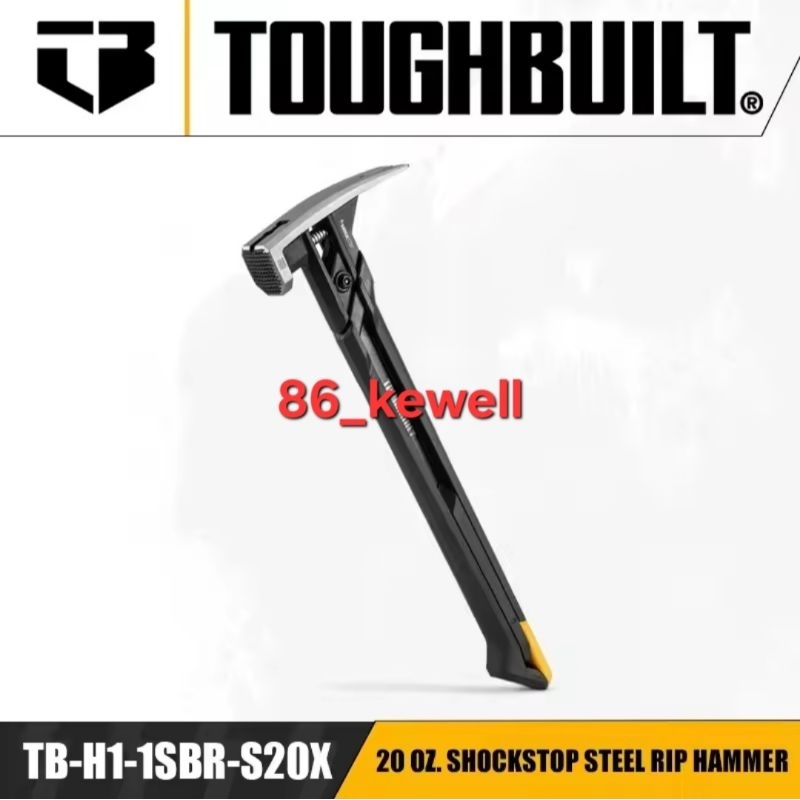 Jual TOUGHBUILT ShockStop 20 oz Steel Rip hammer / Milled Face | Shopee ...