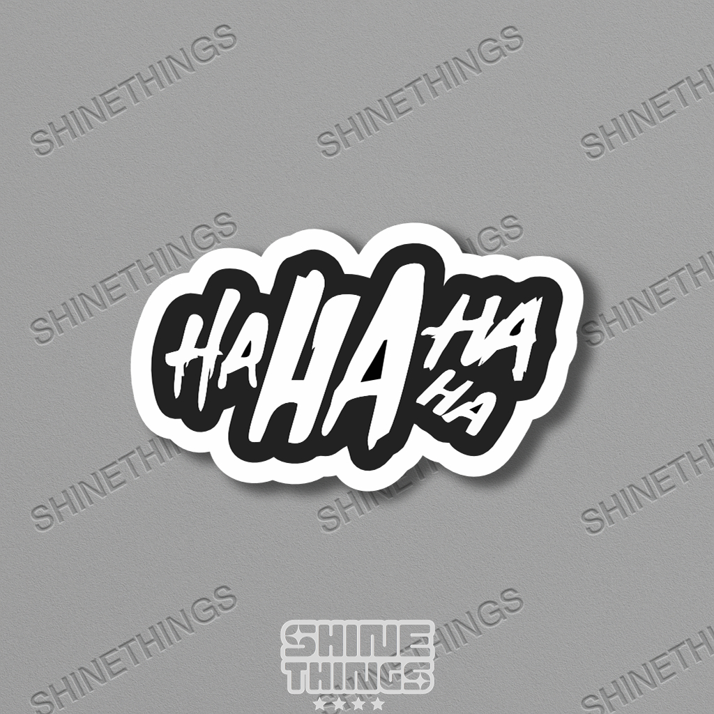 Jual [Stiker Satuan] stiker aesthetic HAHA || sticker aesthetic brand ...