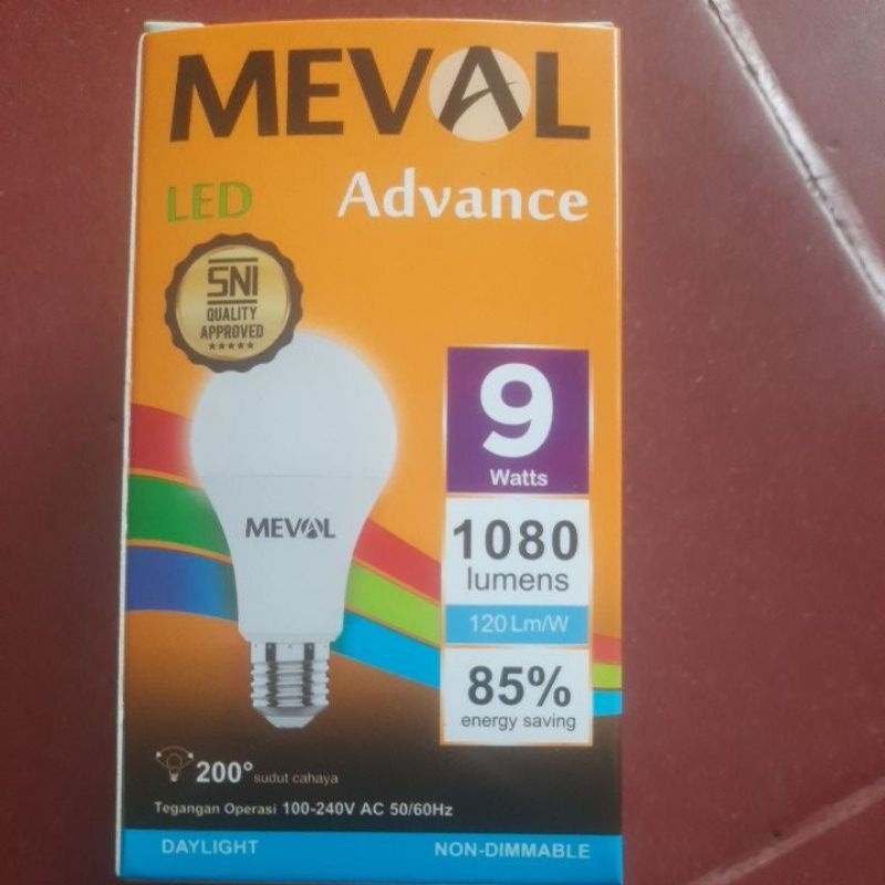Jual lampu led bulb meval advance 9w putih | Shopee Indonesia