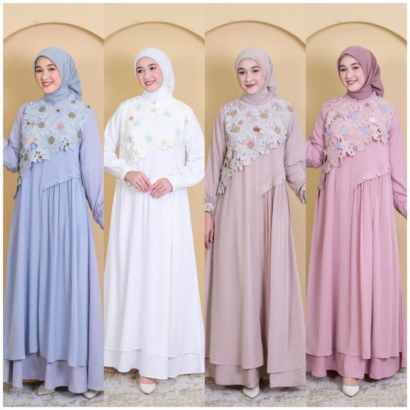 Jual Gamis terbaru Florisa dress by Ninos design original 100% | Shopee ...