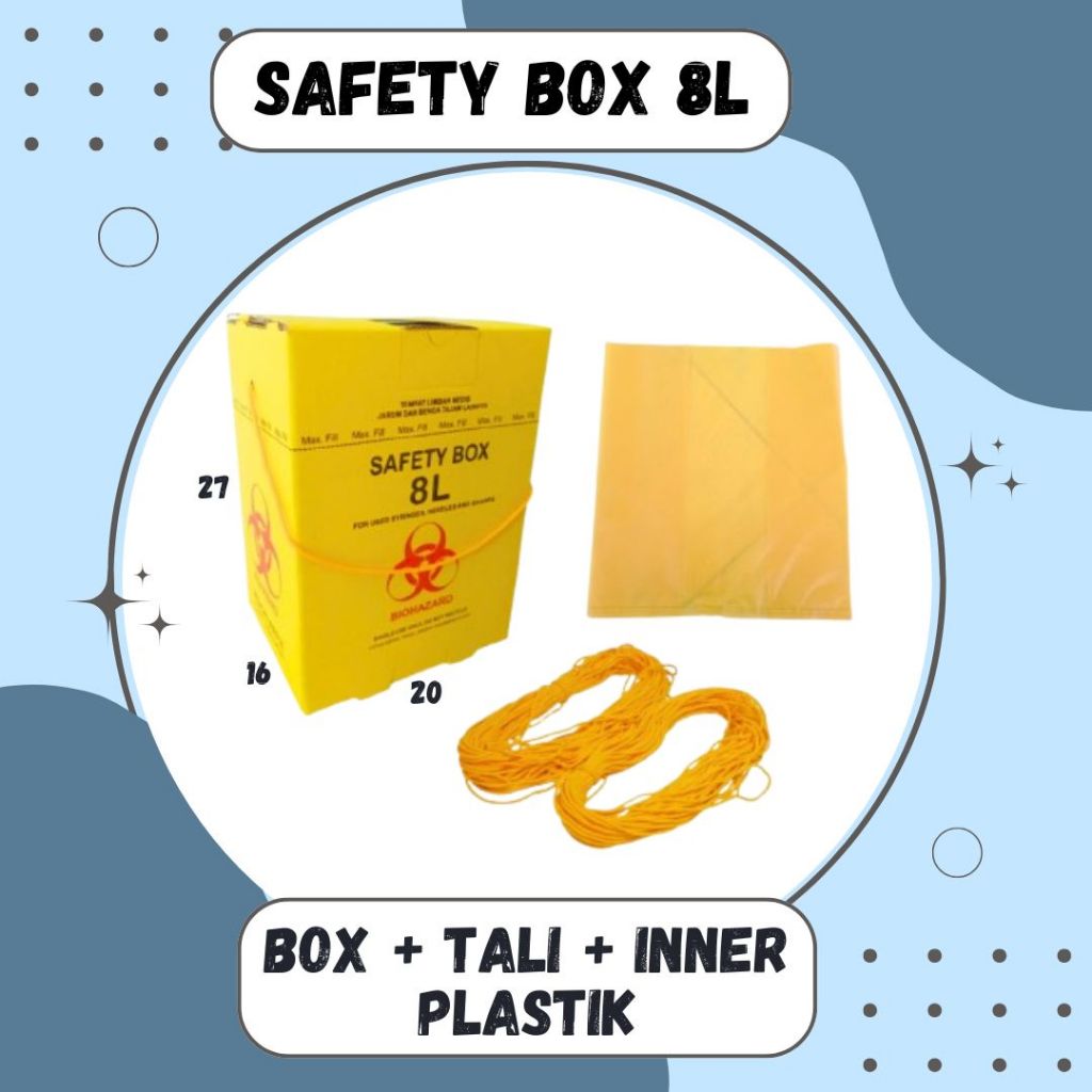 Jual Safety Box 8L Dus Tempat Sampah Medis Kardus Medical Safety Box Kotak Limbah Medis Alkes ...