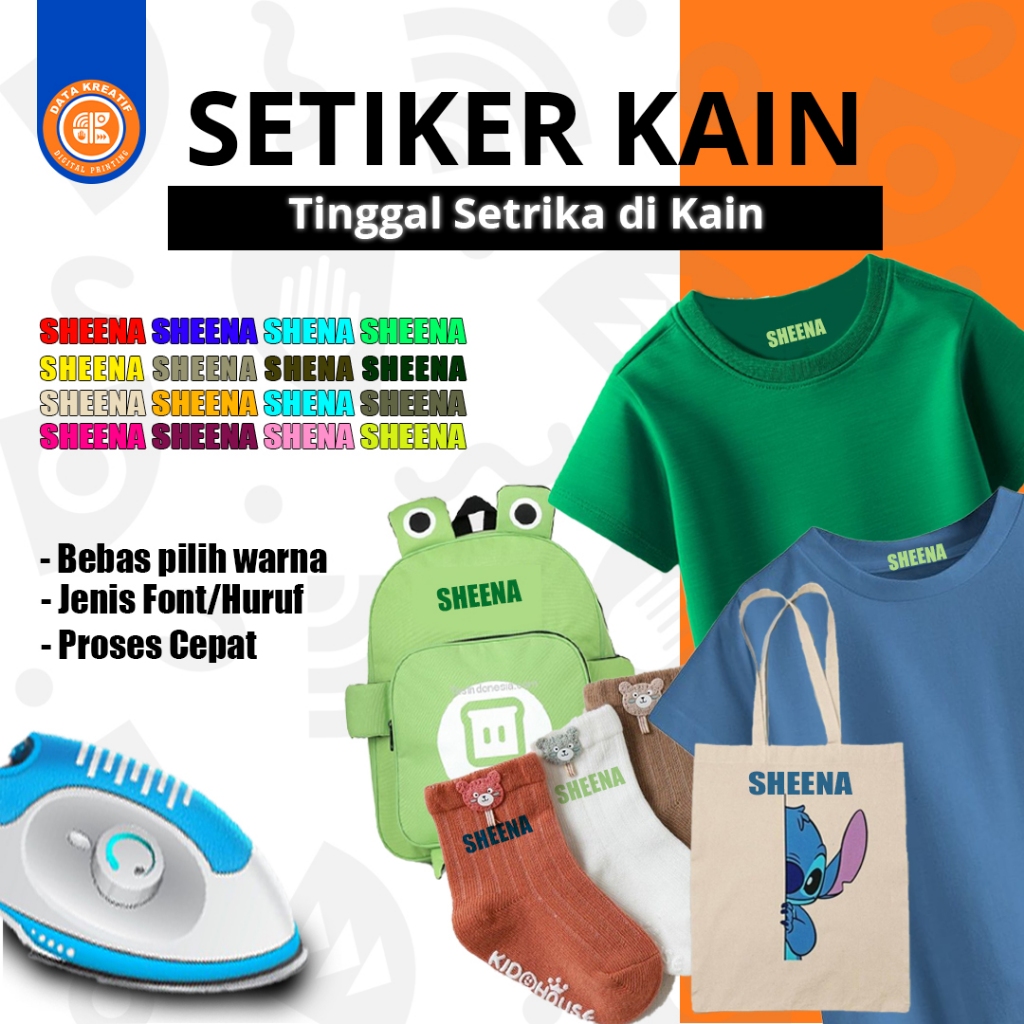 Jual STIKER BAJU / LABEL NAMA / STIKER KAIN / SABLON SETRIKA | Shopee ...