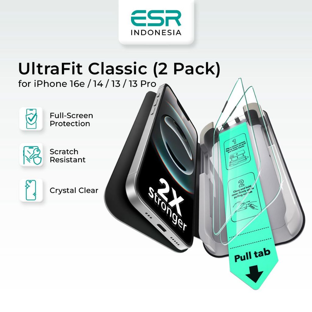 Jual ESR UltraFit Classic Screen Protector iPhone 16E 14 13 13Pro ...