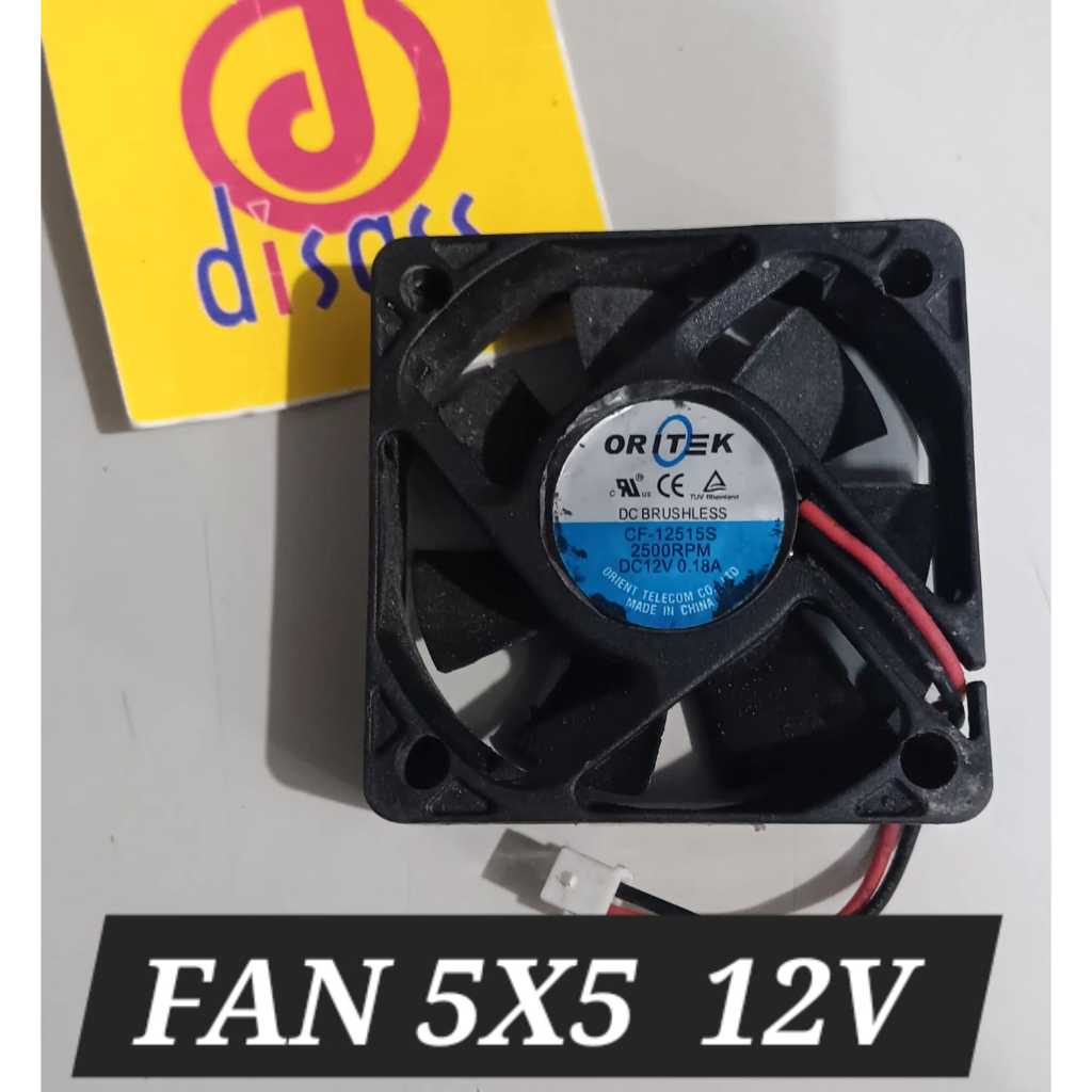 Jual DC Brushless Fan 4x4 5x5 12V - Kipas 12 Volt - DISASS JOGJA ...