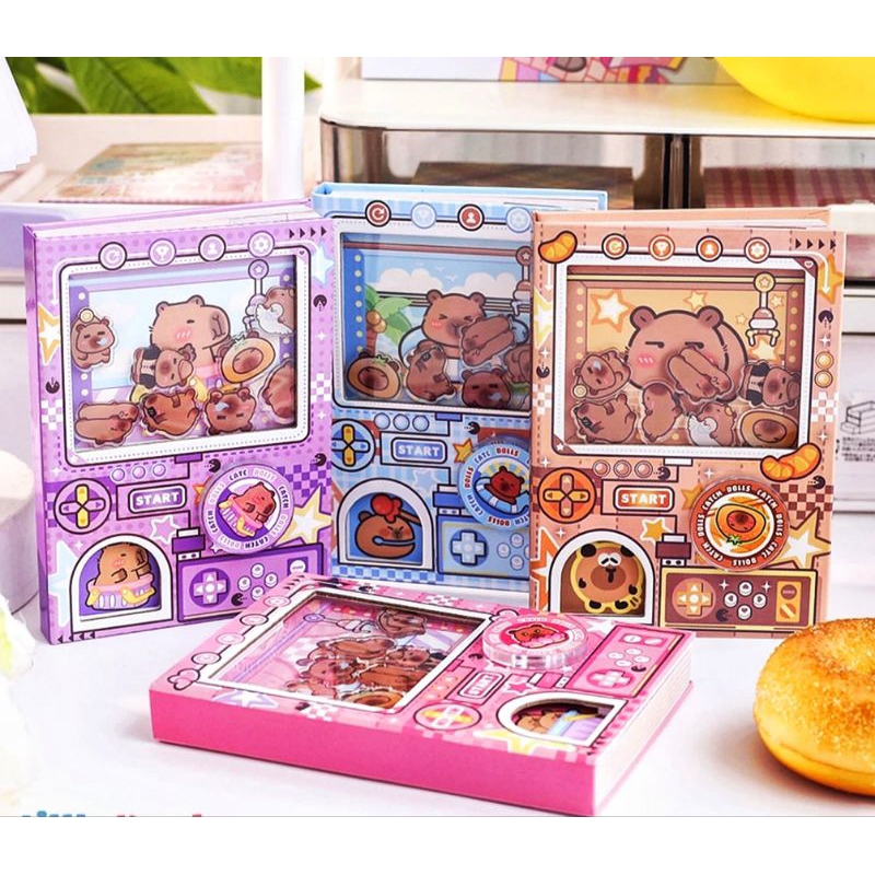 Jual Gachapon notebook Capybara Buku notebook lucu Capybara gacha putar ...