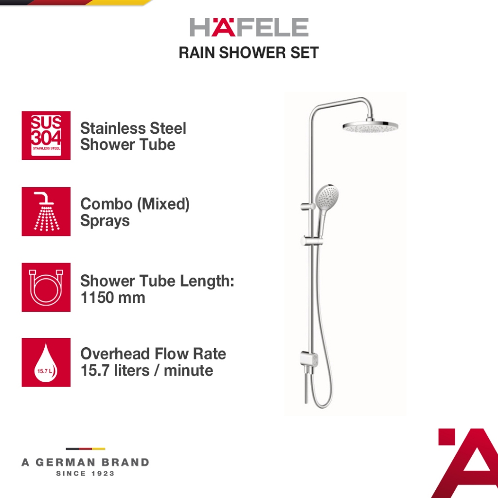 Jual Hafele Intensity Air Sense 227R Shower Kamar Mandi Set Tiang Panas ...