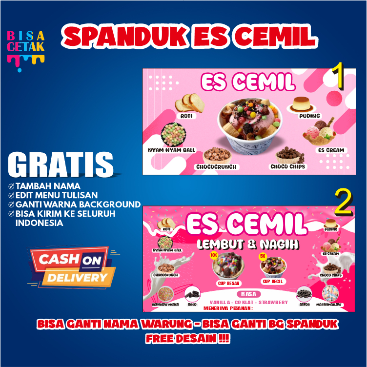 Jual JUAL SPANDUK ES CEMIL - JUAL SPANDUK STICKY MILK - FREE DESAIN ...