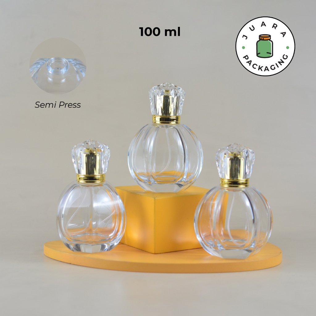 Jual Botol Parfum Spray Kaca 100ml Bening Bentuk Labu – Botol Parfum ...