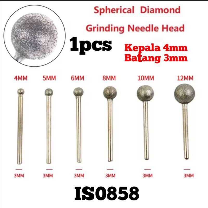 Jual mata tuner diamond bulat 4mm batang 3 mounted stone mata cuner ...