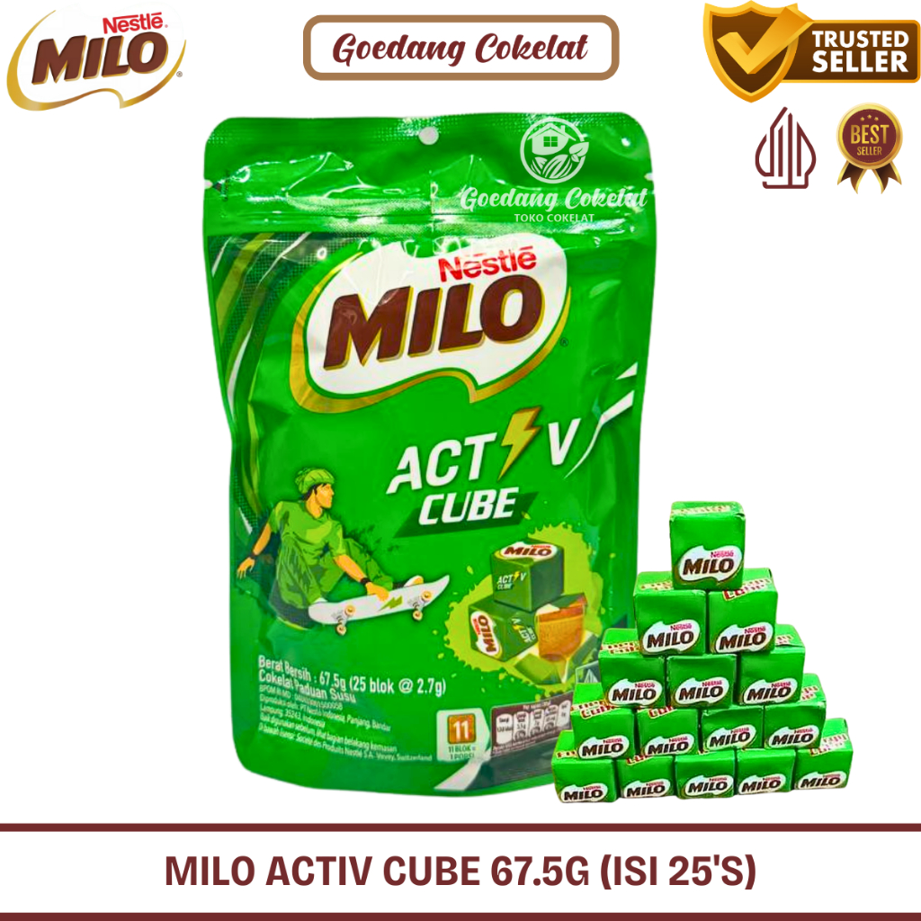 Jual MILO ACTIV ENERGY CUBE ISI 25 Pcs / 100 Pcs Blok | Shopee Indonesia