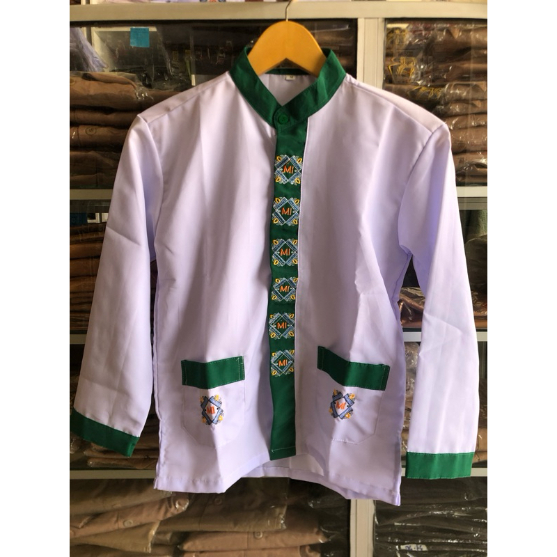 Jual SERAGAM SEKOLAH | BAJU KOKO/MUSLIM MADRASAH/MI LIS HIJAU | Shopee ...