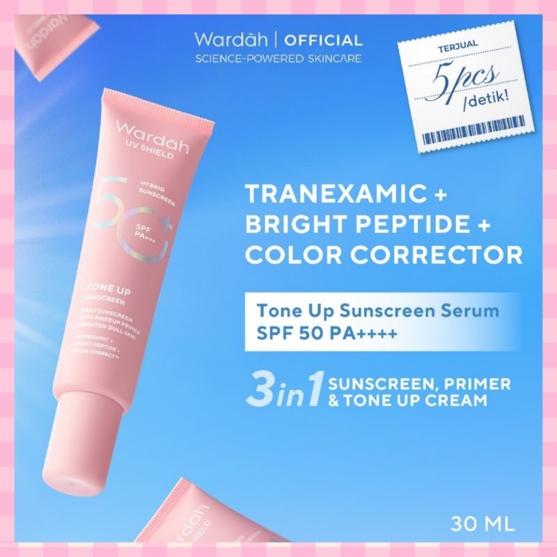 Jual [NEW] Wardah UV Shield Tinted Tone Up Sunscreen SPF 50+ PA +++ 30 ml - Sunscreen Wajah ...