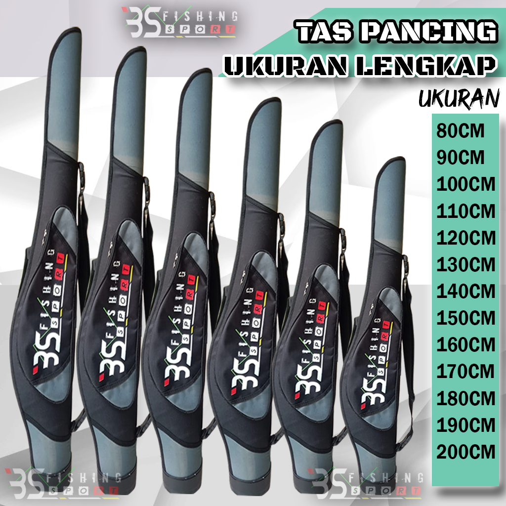 Jual tas pancing anti air ukuran 80cm - 200cm fiber + mangkok tahan air ...