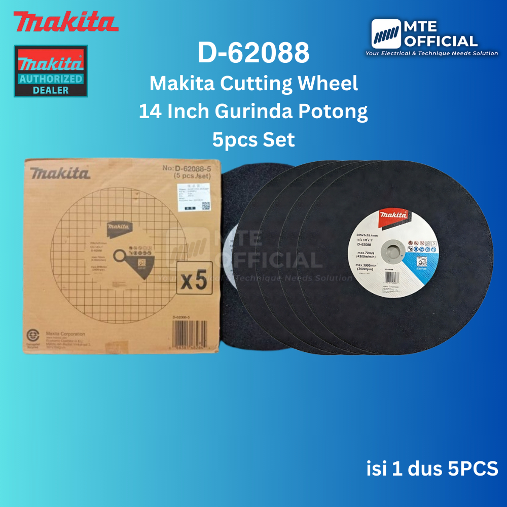 Jual Makita Cutting Wheel Mata Batu Gerinda 14 Inch SET 5 PCS Makita D ...